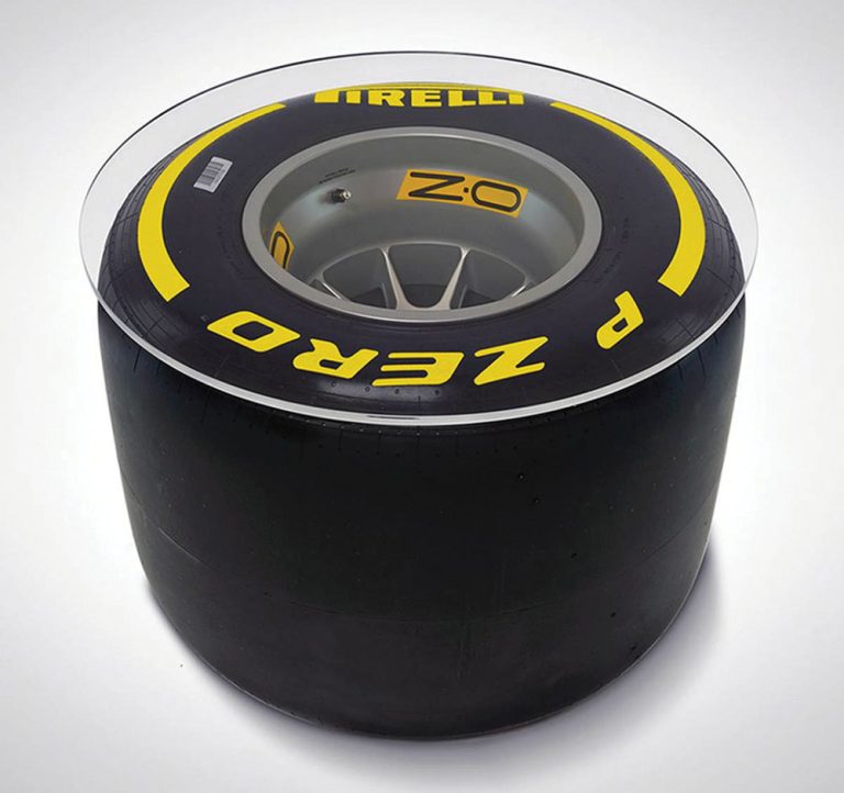 F1 tables made from tires | The Octane Lounge