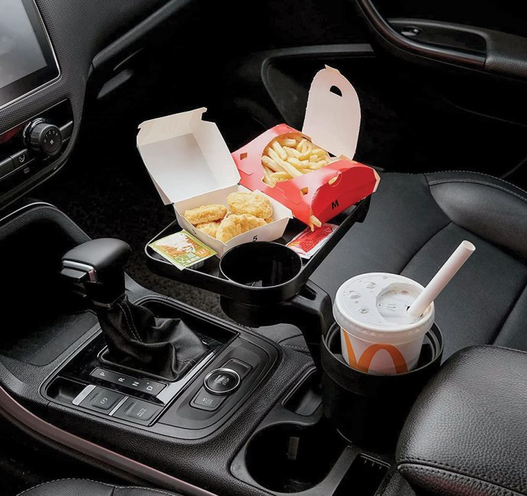 A cupholder and tray combo – The Octane Lounge